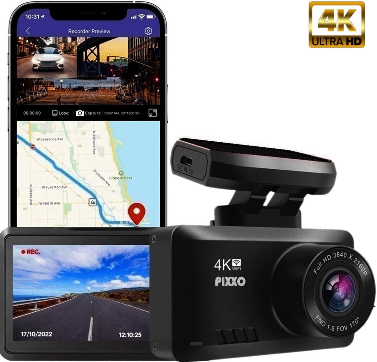 Dashcam (dual) 4K Pro WiFi - Xclusive Lifestyle